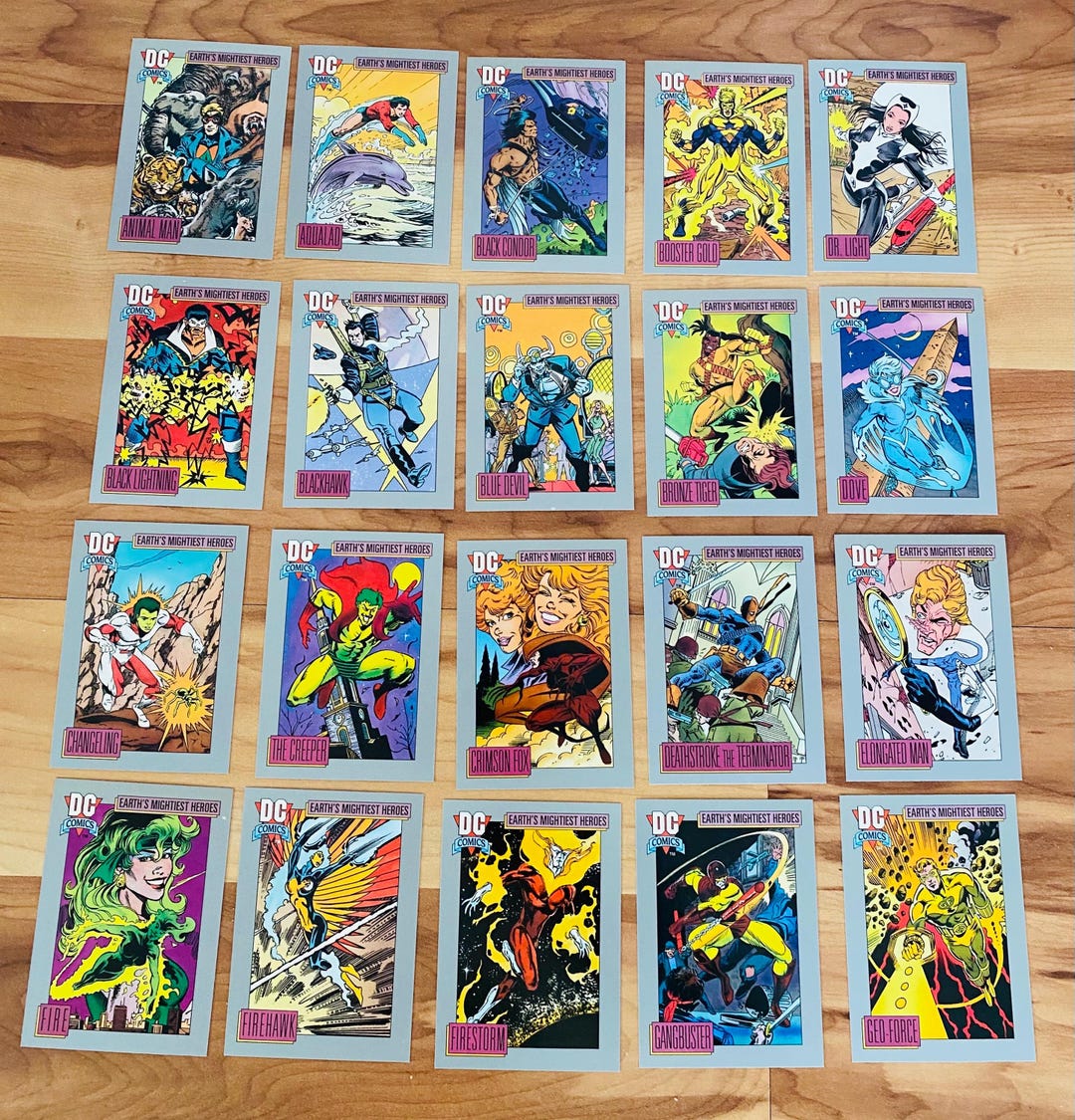 1991 DC Comics Earths Mightiest Hero’s Rookie Card Lot 20 Cards Vintage ...