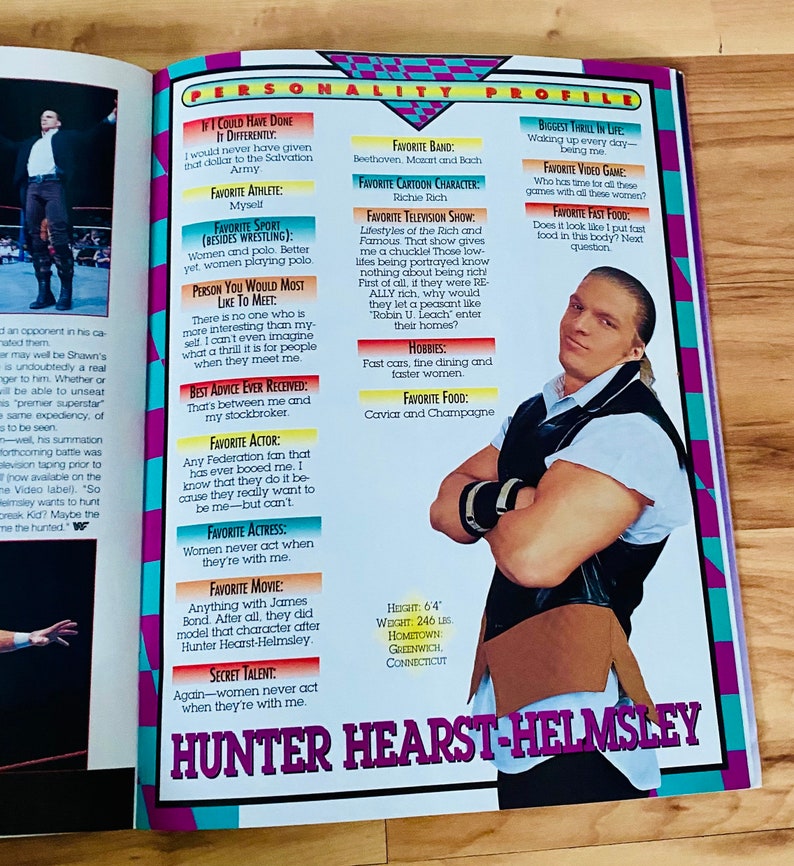 WWF Magazine June 1996 Shawn Michaels W/ Ultimate Warrior Cards Cutout ...