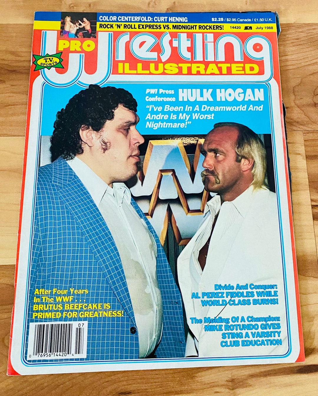 Pro Wrestling Illustrated July 1988 Hulk Hogan Andre the Giant With ...