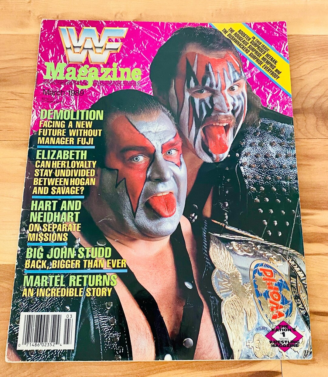 Vintage WWF Magazine 1989 W/catalog Wrestling DEMOLITION Rare WWE - Etsy