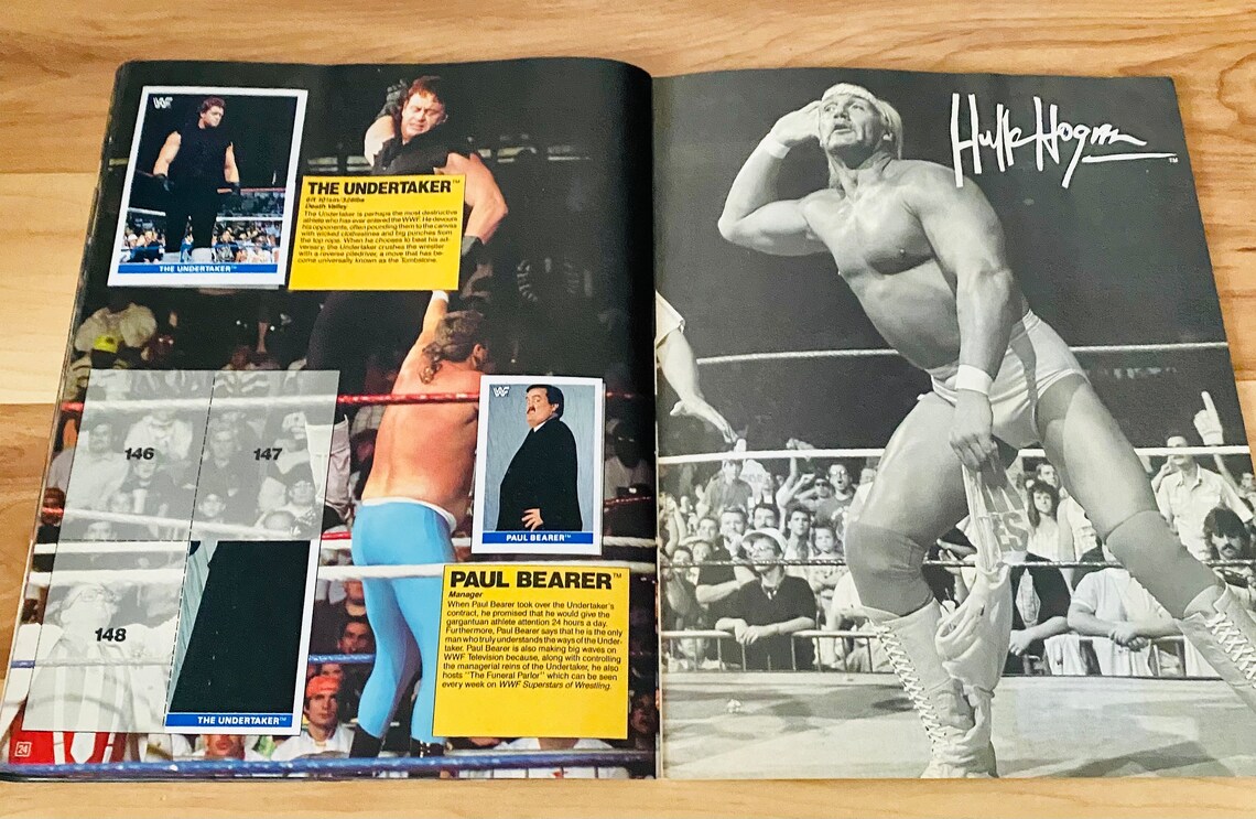 WWF Wrestling Superstars Sticker Album Book 1991 Great Condition WWE ...