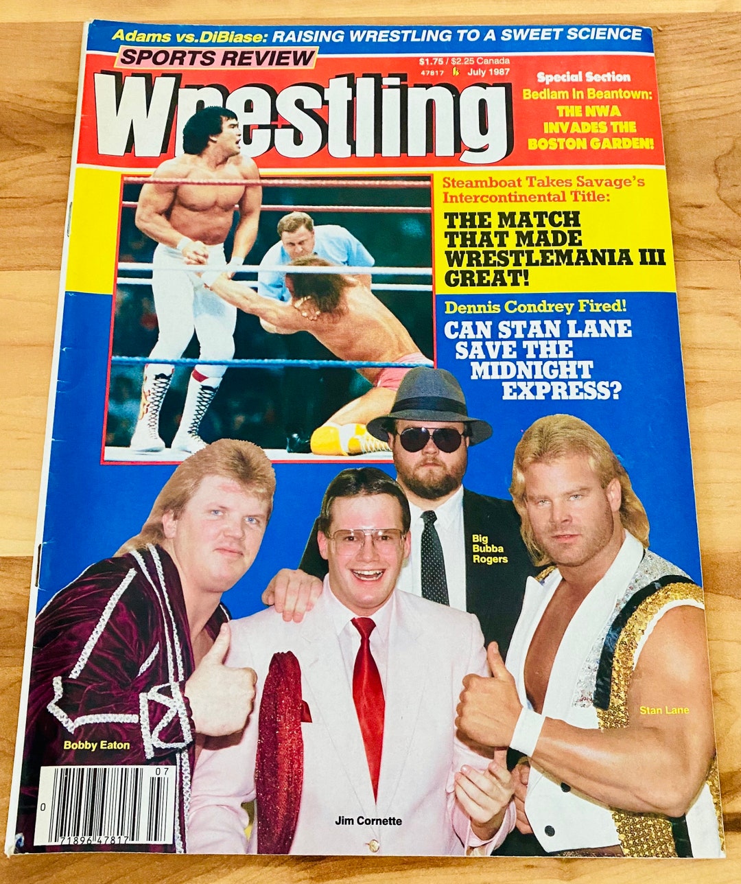 Sports Review Wrestling Vintage July 1987 Rare Wrestlemania 3 Macho Man ...