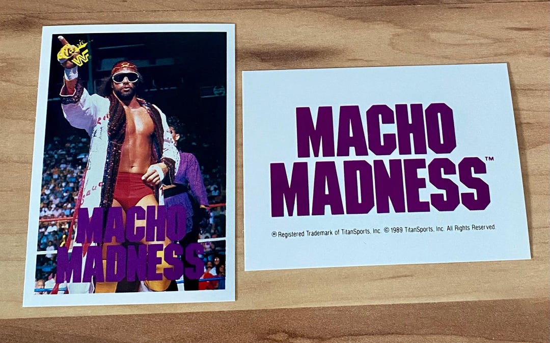 1990 Classic WWF Macho Man Randy Savage Vintage Cards Macho Madness ...