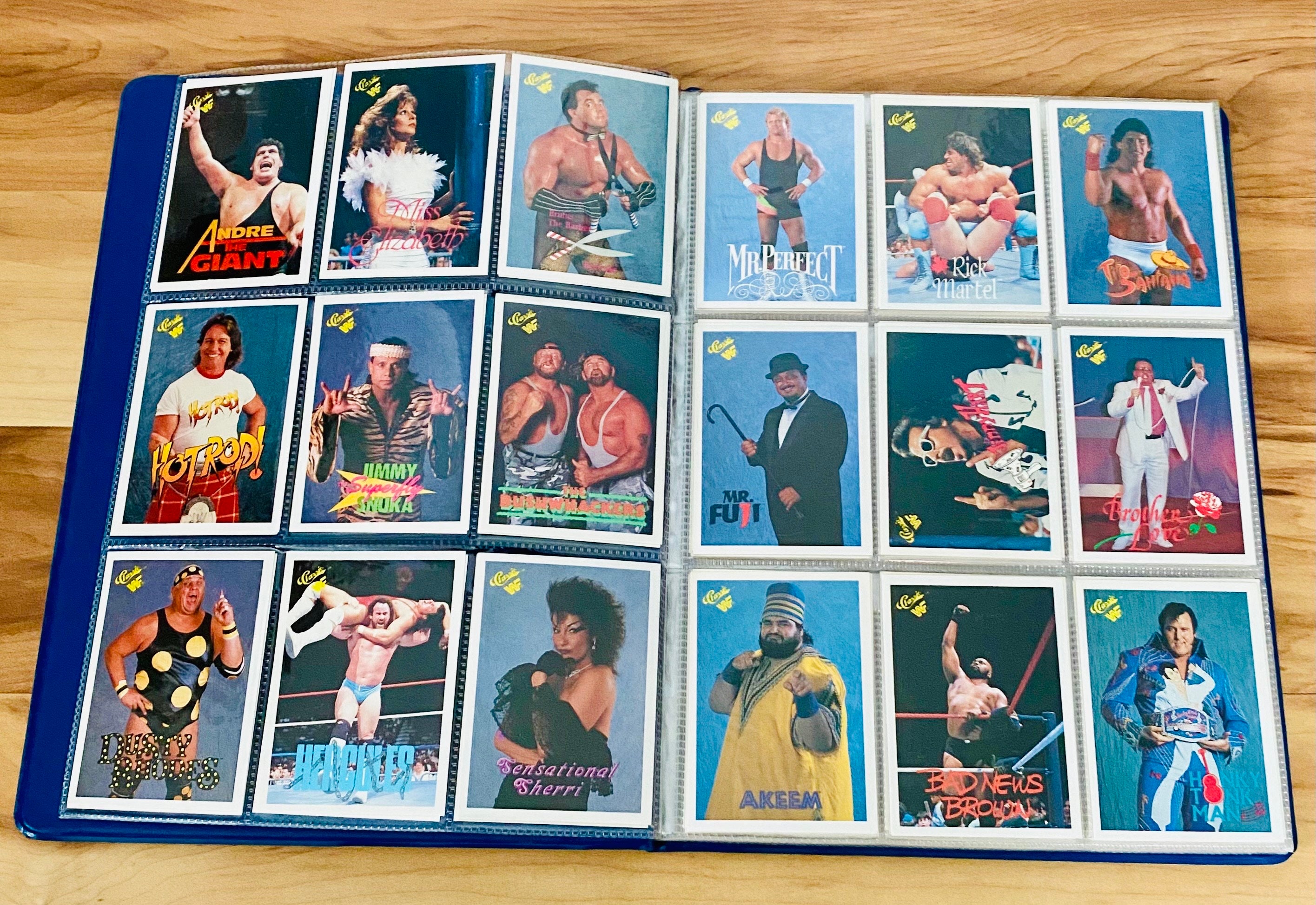 1990 Classic WWF Wrestling Cards Collectors Album Complete Set NM - Etsy