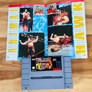 WWF Super Wrestlemania SNES Super Nintendo Video Game W/ Booklet Rare NM - Etsy