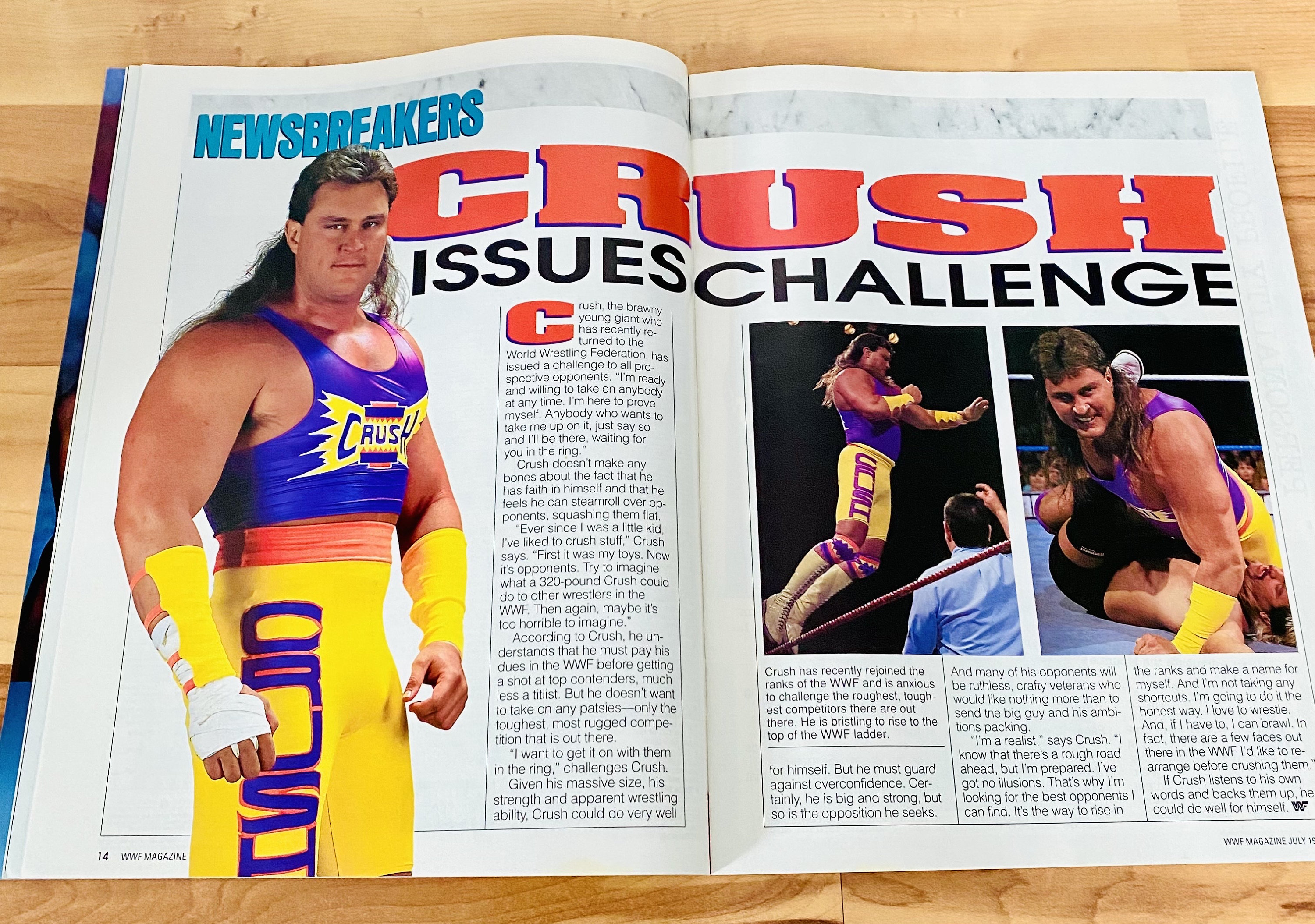 WWF Wrestling Magazine July 1992 Ultimate Warrior Iconic Cover WWE NM ...