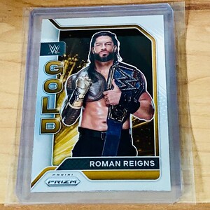 Roman Reigns Gold Insert 2022 Panini Prizm WWE#13 Wrestling Card Tribal ...