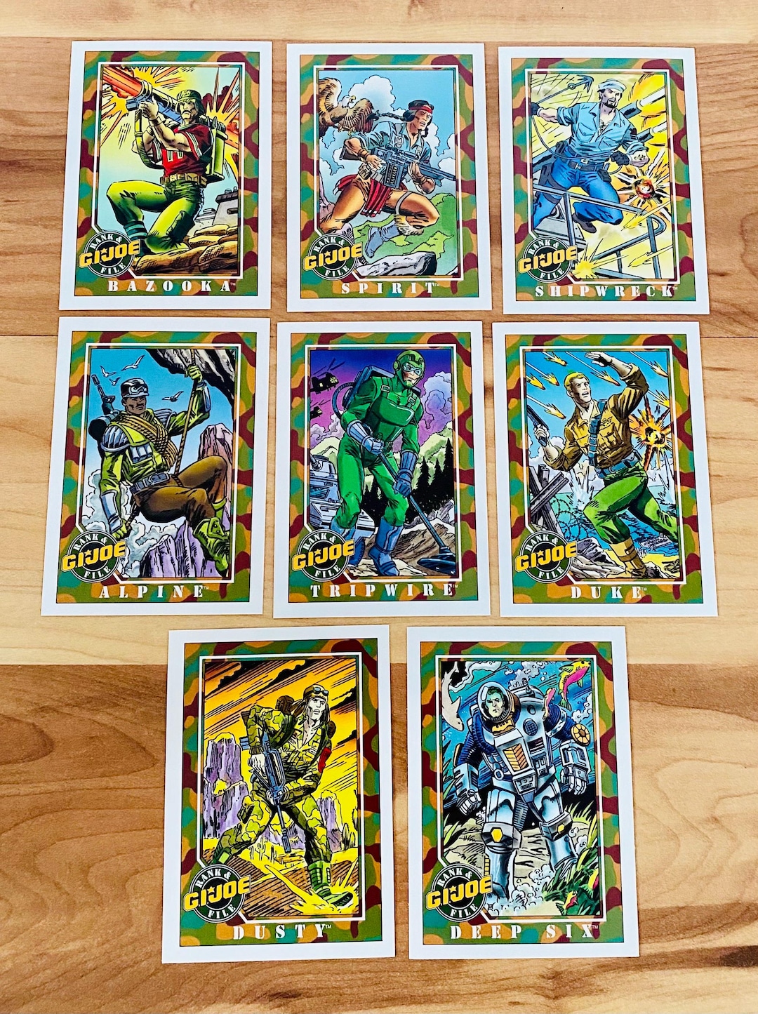 1991 GI Joe Card Lot Vintage Impel Series 1 Shipwreck Bazooka Dusty ...