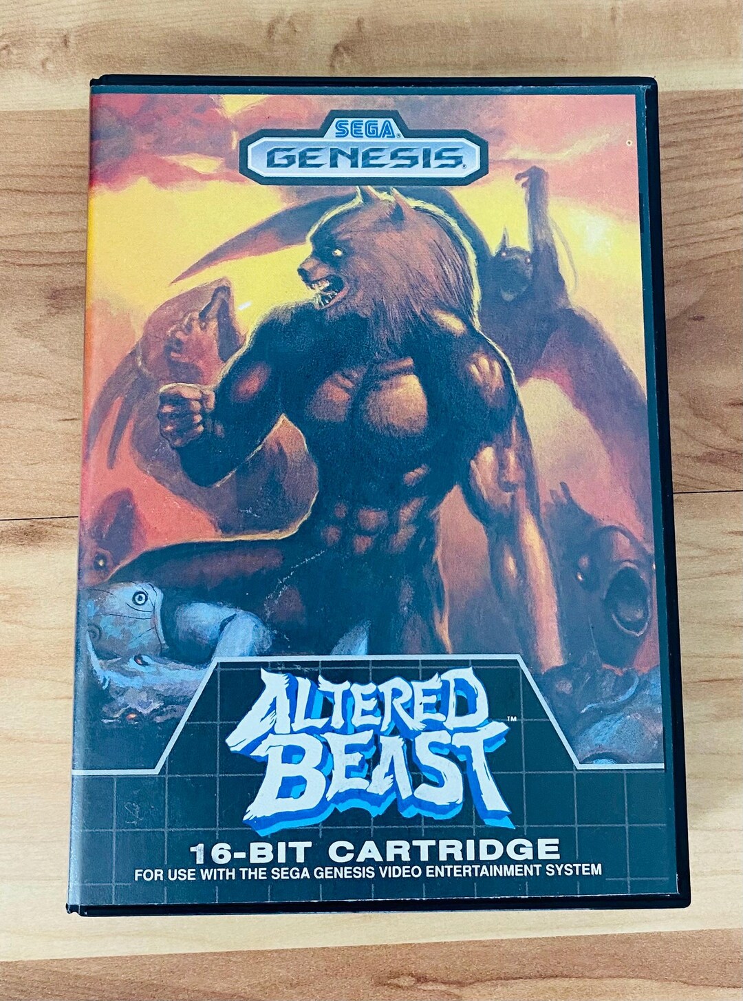 Altered Beast Sega Genesis 1989 Complete Case Manual And Rare Poster