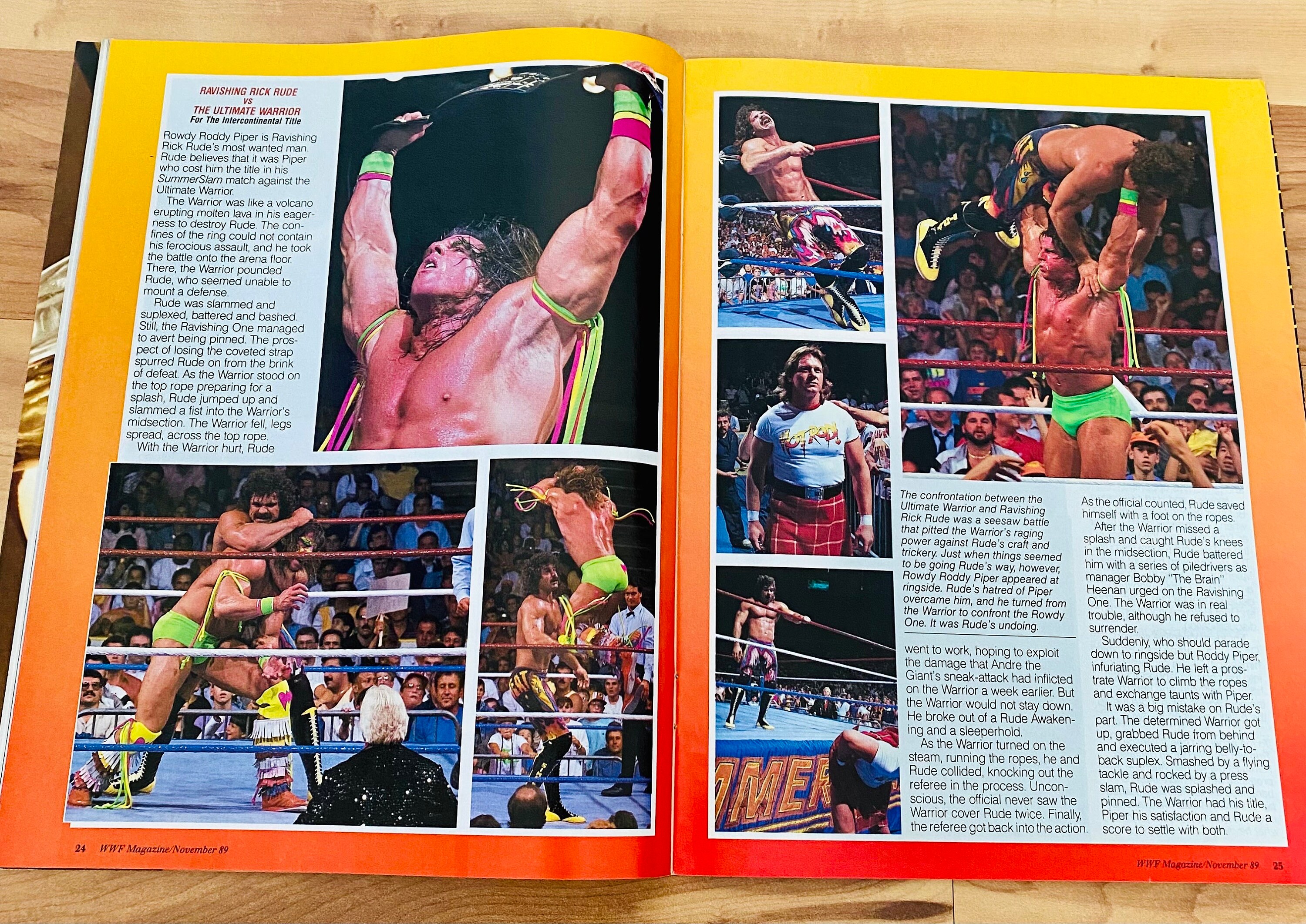WWF Magazine November 1989 Ultimate Warrior Iconic Cover WWE - Etsy