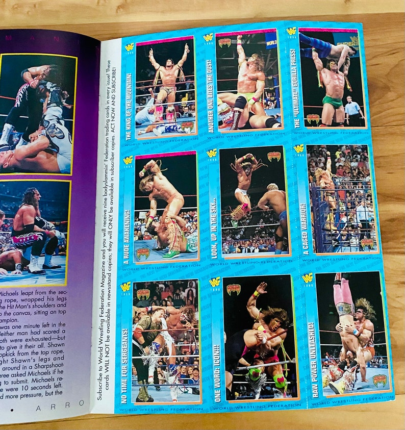 WWF Magazine June 1996 Shawn Michaels W/ Ultimate Warrior Cards Cutout ...
