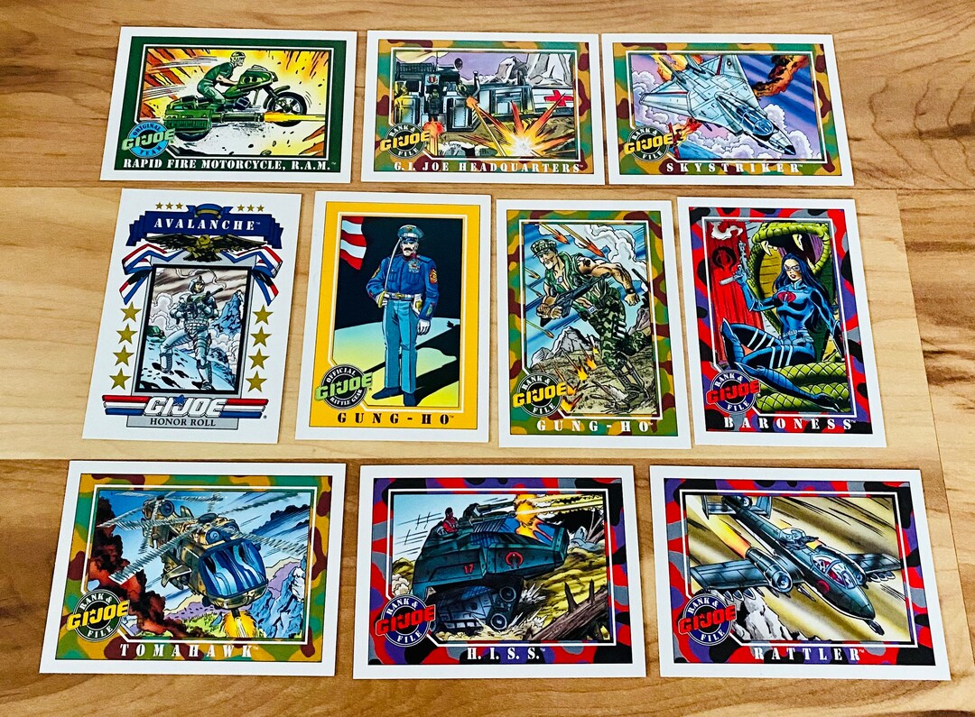G.I. Joe 1991 Impel Card Lot 10 Cards Baroness GI Joe Headquarters *NM ...