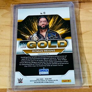 Roman Reigns Gold Insert 2022 Panini Prizm WWE#13 Wrestling Card Tribal ...