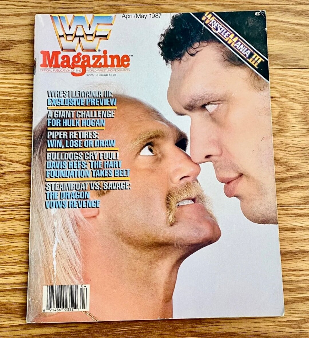 Vintage 1987 April/may WWF MAGAZINE Hulk Hogan Vs. Andre Giant - Etsy