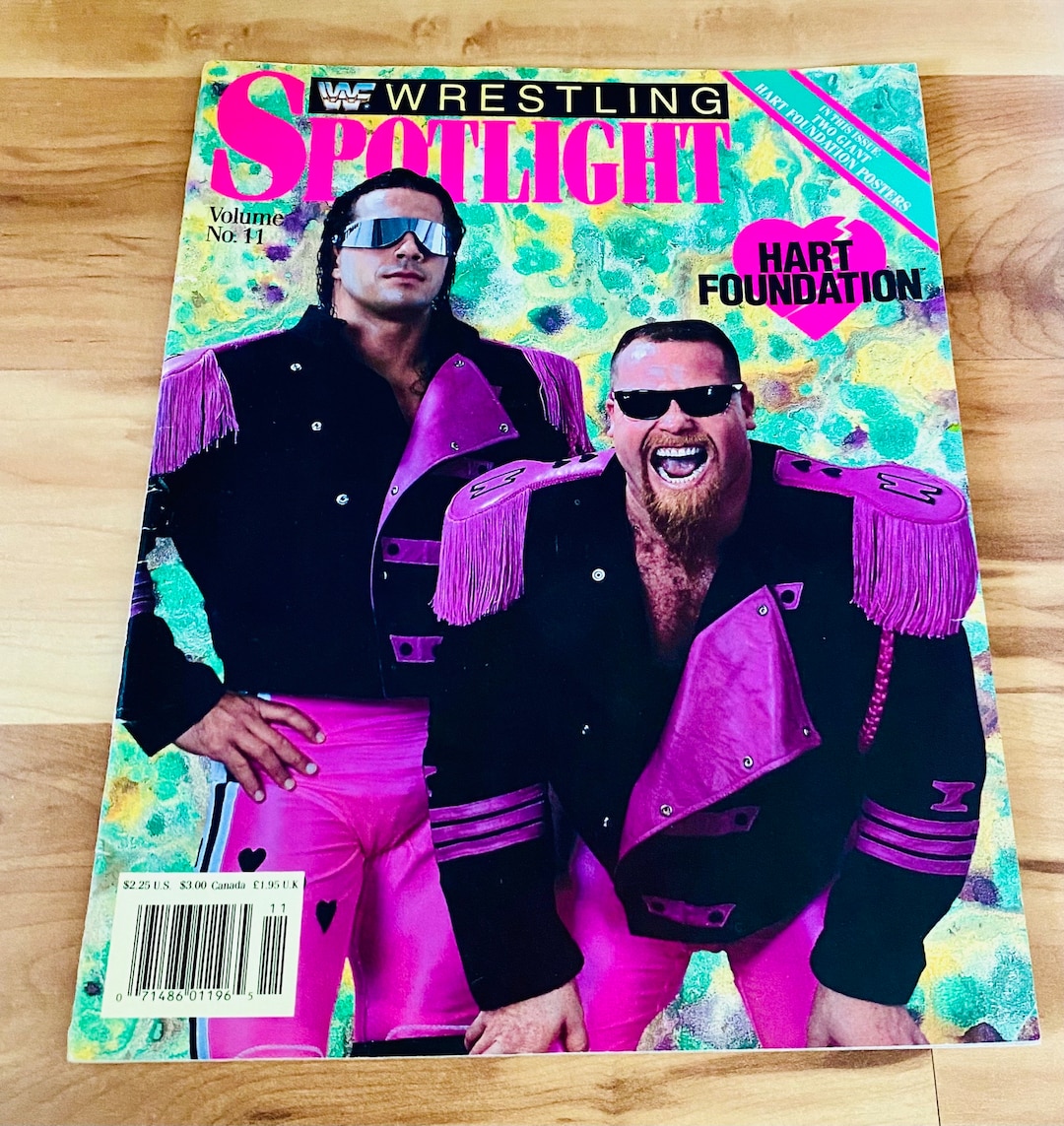 WWF Spotlight Magazine Hart Foundation WWE Wrestling Magazine Vintage ...
