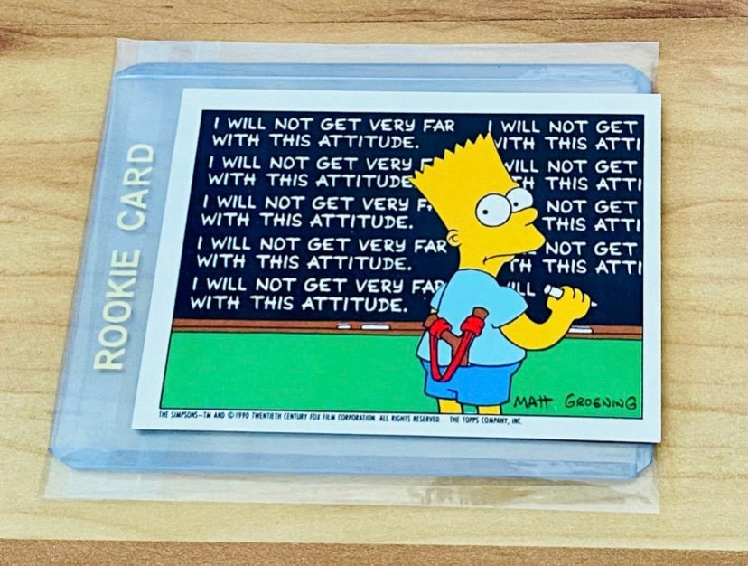 1990 Topps Simpsons Sticker Card 21 Bart Simpson Rookie mint - Etsy