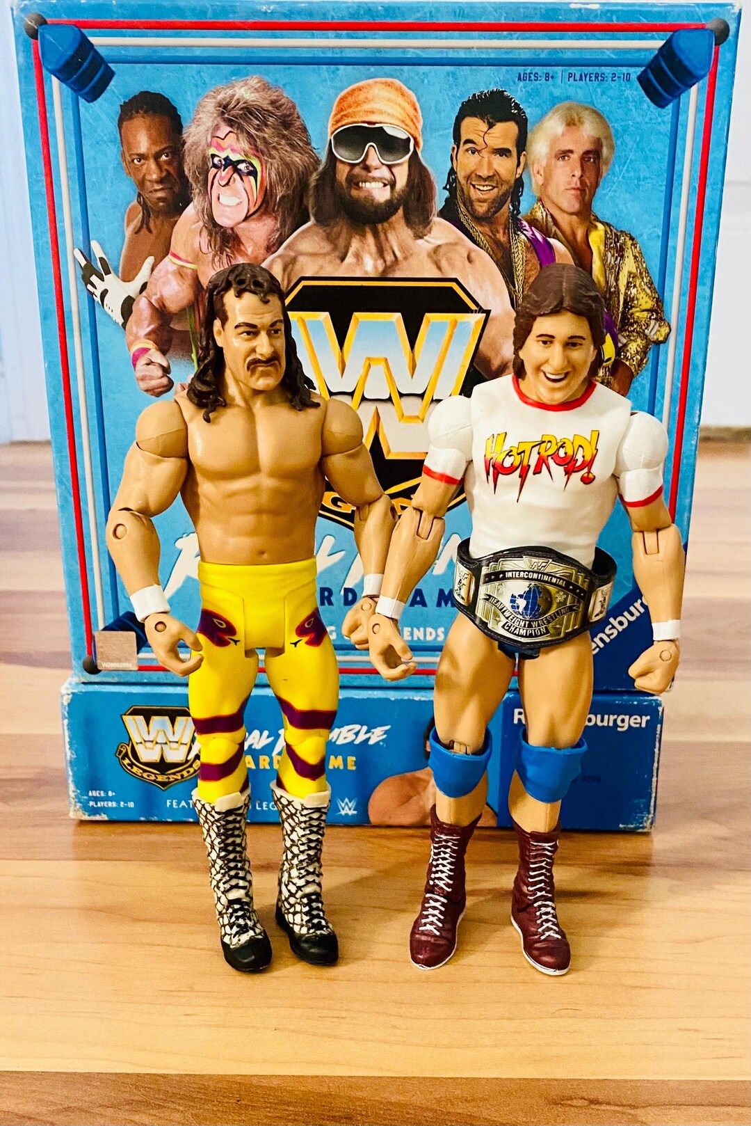 Rowdy Piper With Belt & Jake the Snake Robert’s Elite Lot Rare WWE WWF ...