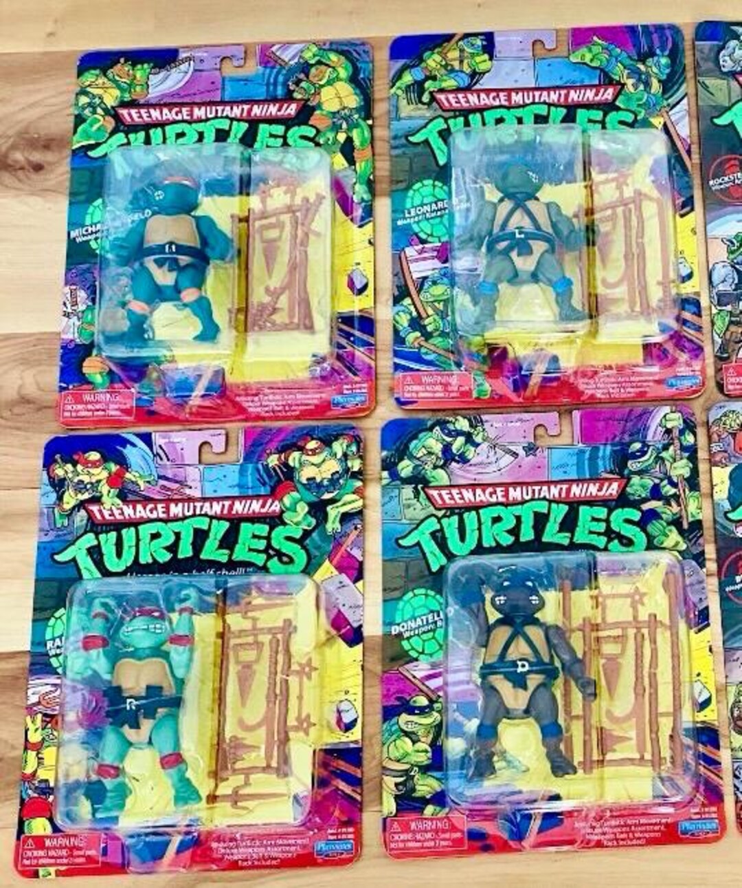Teenage Mutant Ninja Turtles Figures Set of 4 - Playmates Classics TMNT ...