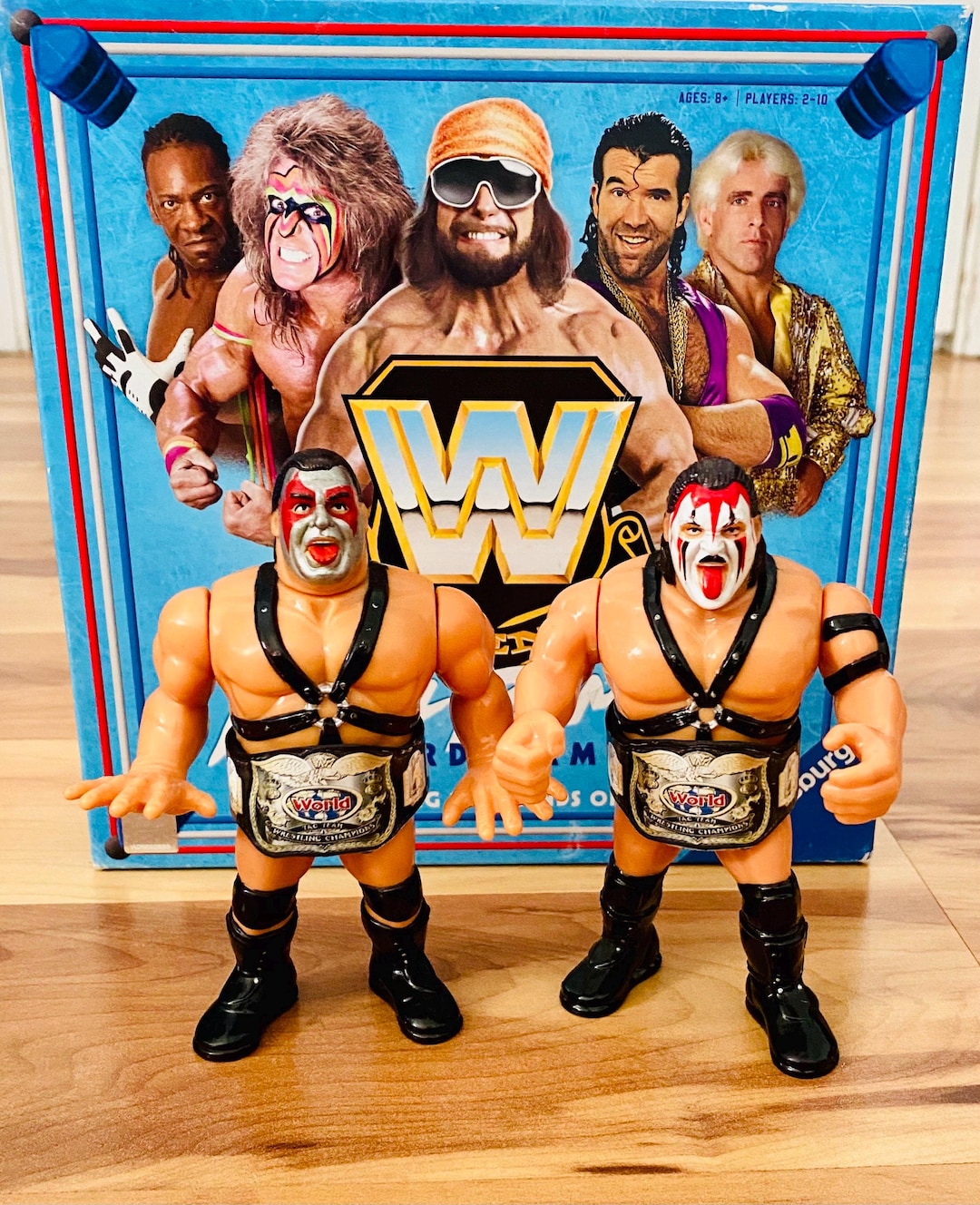 Demolition WWF Hasbro Wrestling Figures AX and Smash W/ Tag Team Belts ...