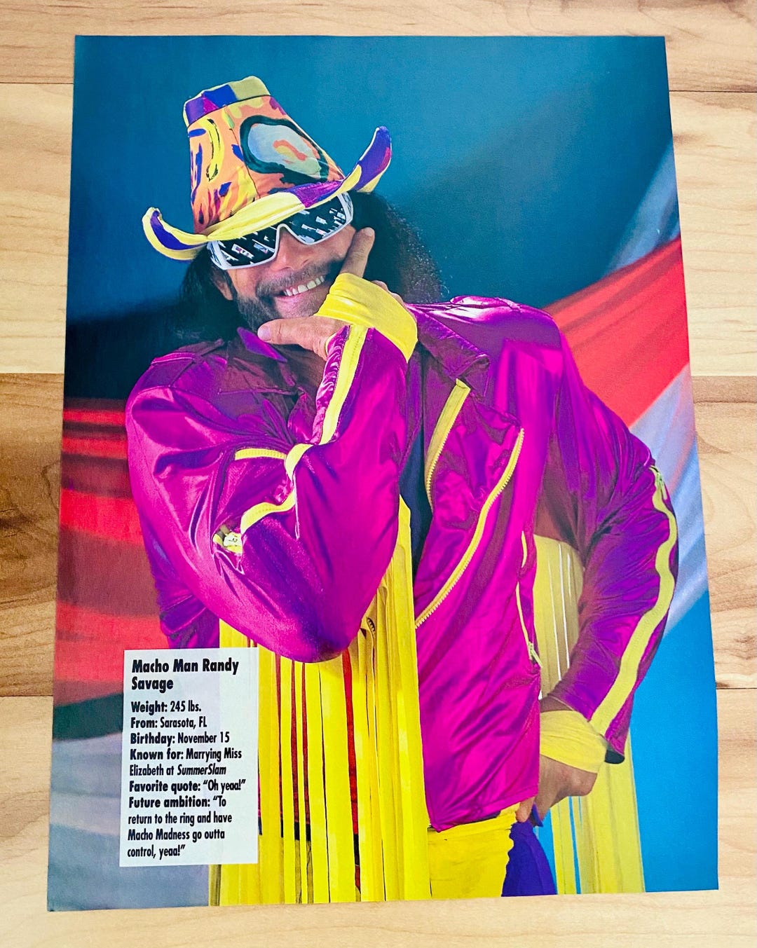 Macho Man Randy Savage WWF Superstars Magazine Original 8x10 Picture ...