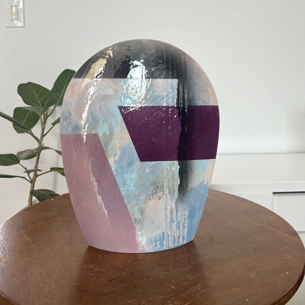 Art Deco Geo Abstract Vase by John Bergen Rare Find - Etsy
