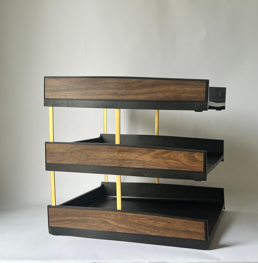 Vintage MCM 3 Tier Letter Tray - Etsy