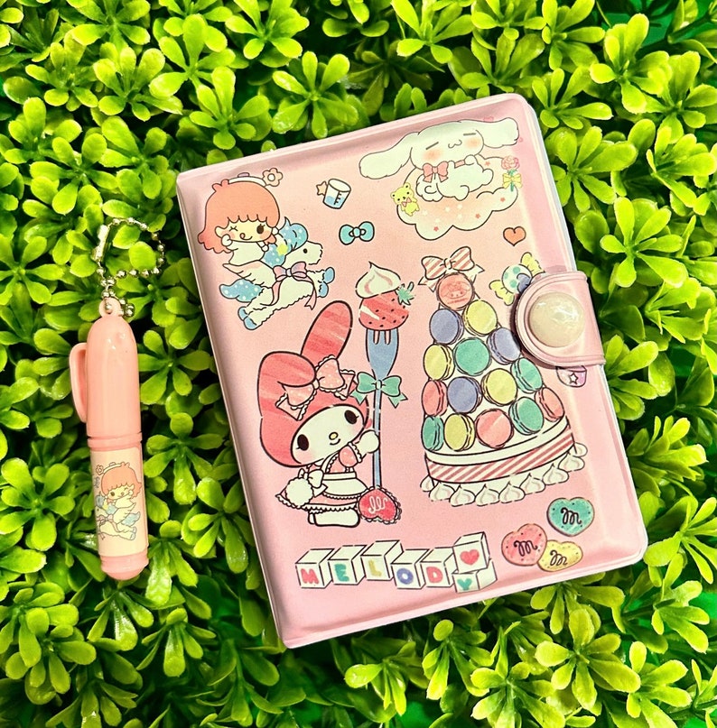 Cute Mini My Melody, Kuromi, Pompompurin, and Cinnamaroll Notebook With ...