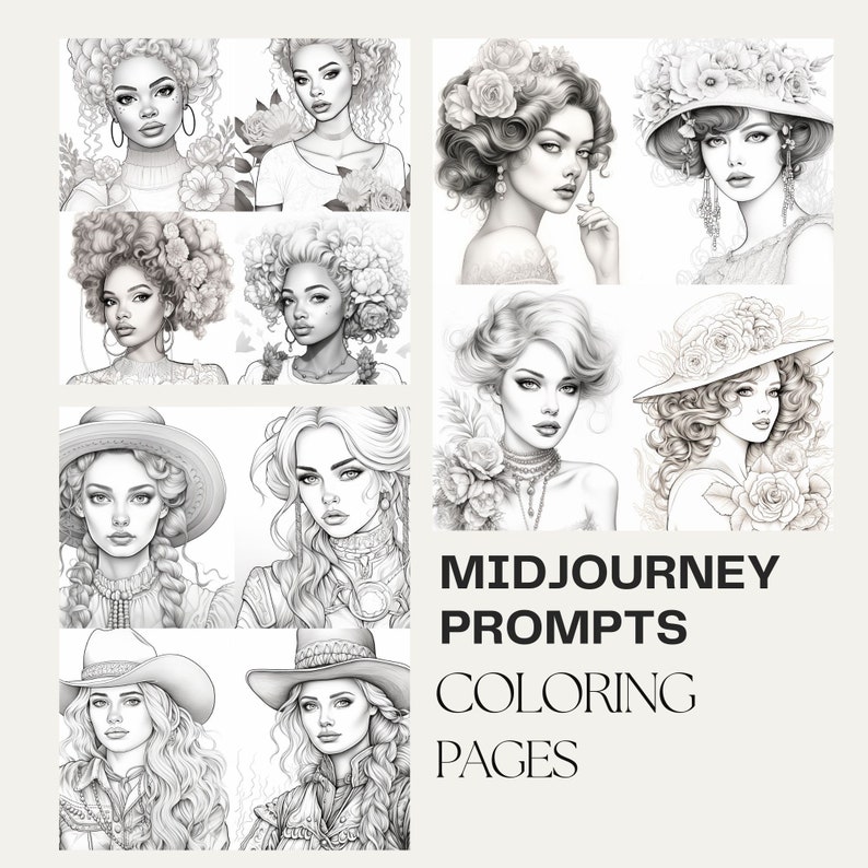 18 Coloring Pages Midjourney Prompts, Prom Dresses, Fashion Sketch for ...