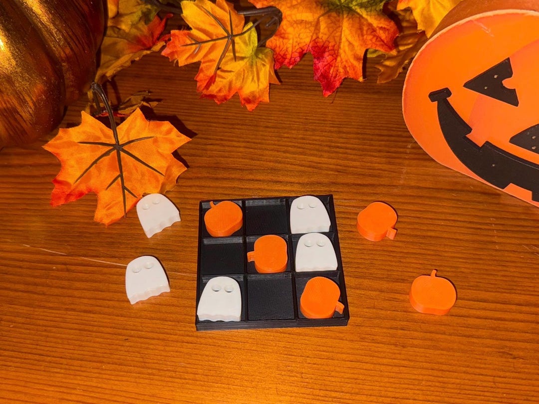 Halloween Mini Tic Tac Toe Game: Pumpkin & Ghost Pieces - Etsy