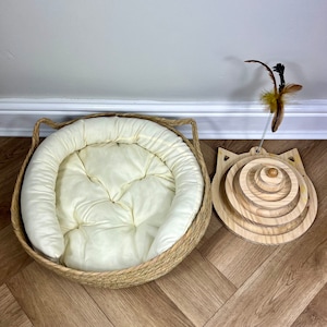 Cat Bed With Cushion, Interactive Cat Furniture, Gift for Cat Lover ...