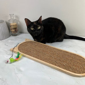 Wall Mounted Cat Scratching Post, Interactive Cat Scratcher, Gift for ...