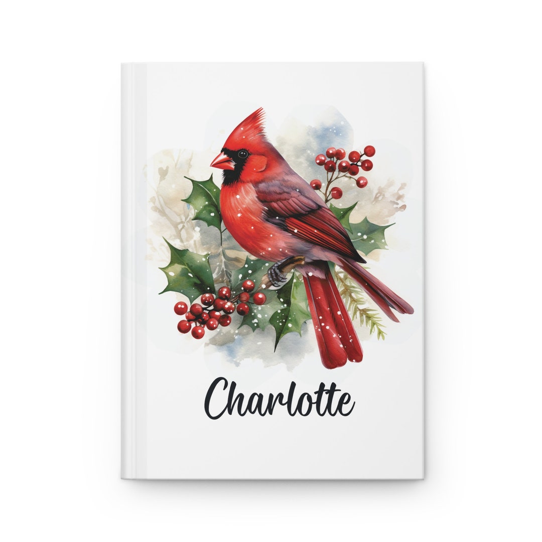Personalized Cardinal Journal Cardinal Gift for Her Blank Journal Red ...