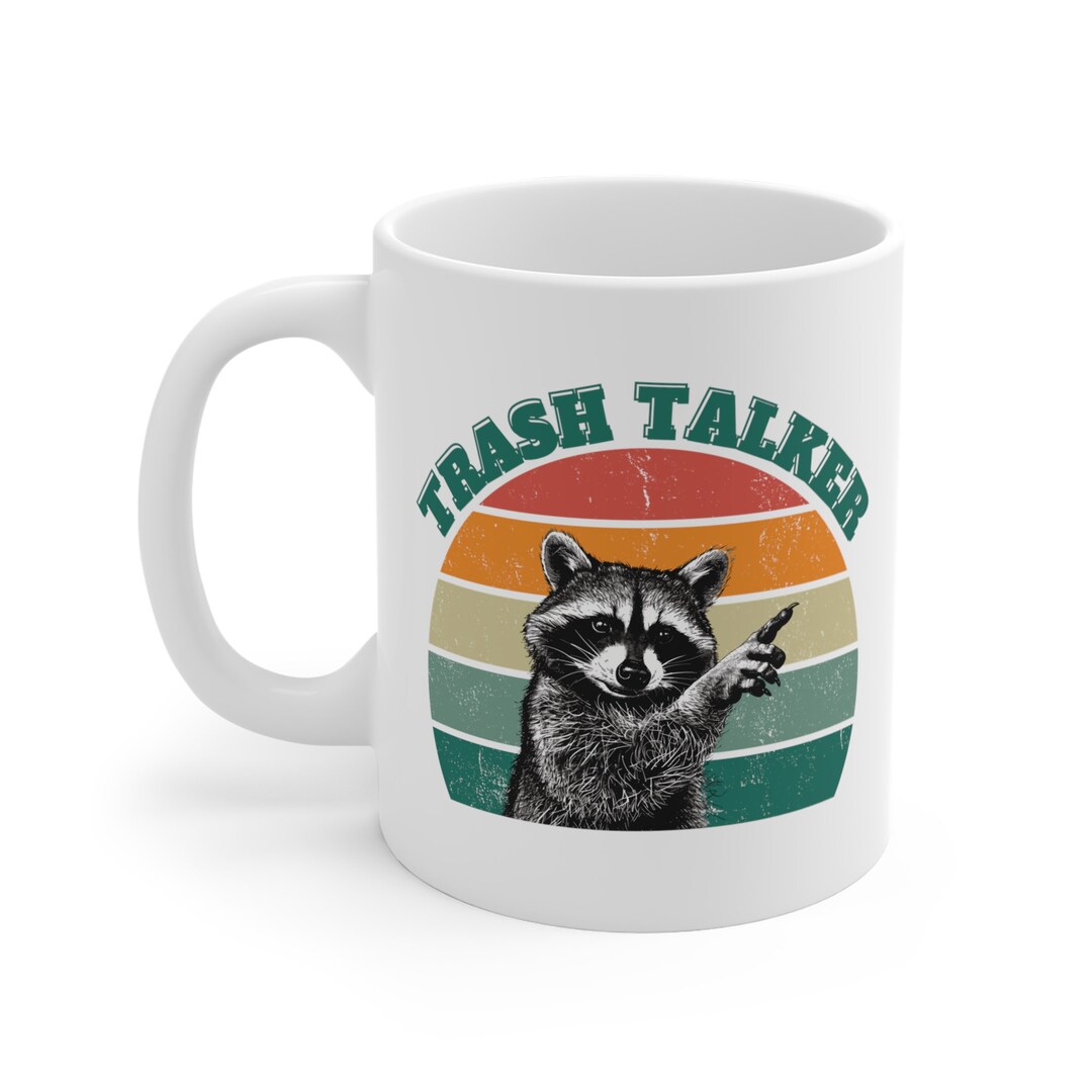 Raccoon Coffee Mug Funny Raccoon Meme 15 Oz Ceramic Mug Gift for ...