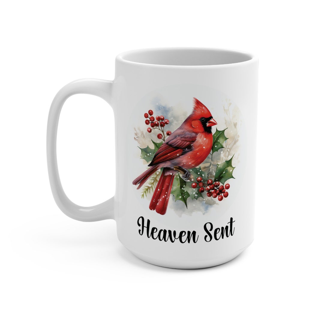 Cardinal Memorial Gift Mug Red Cardinal Ceramic Mug Large Remembrance ...