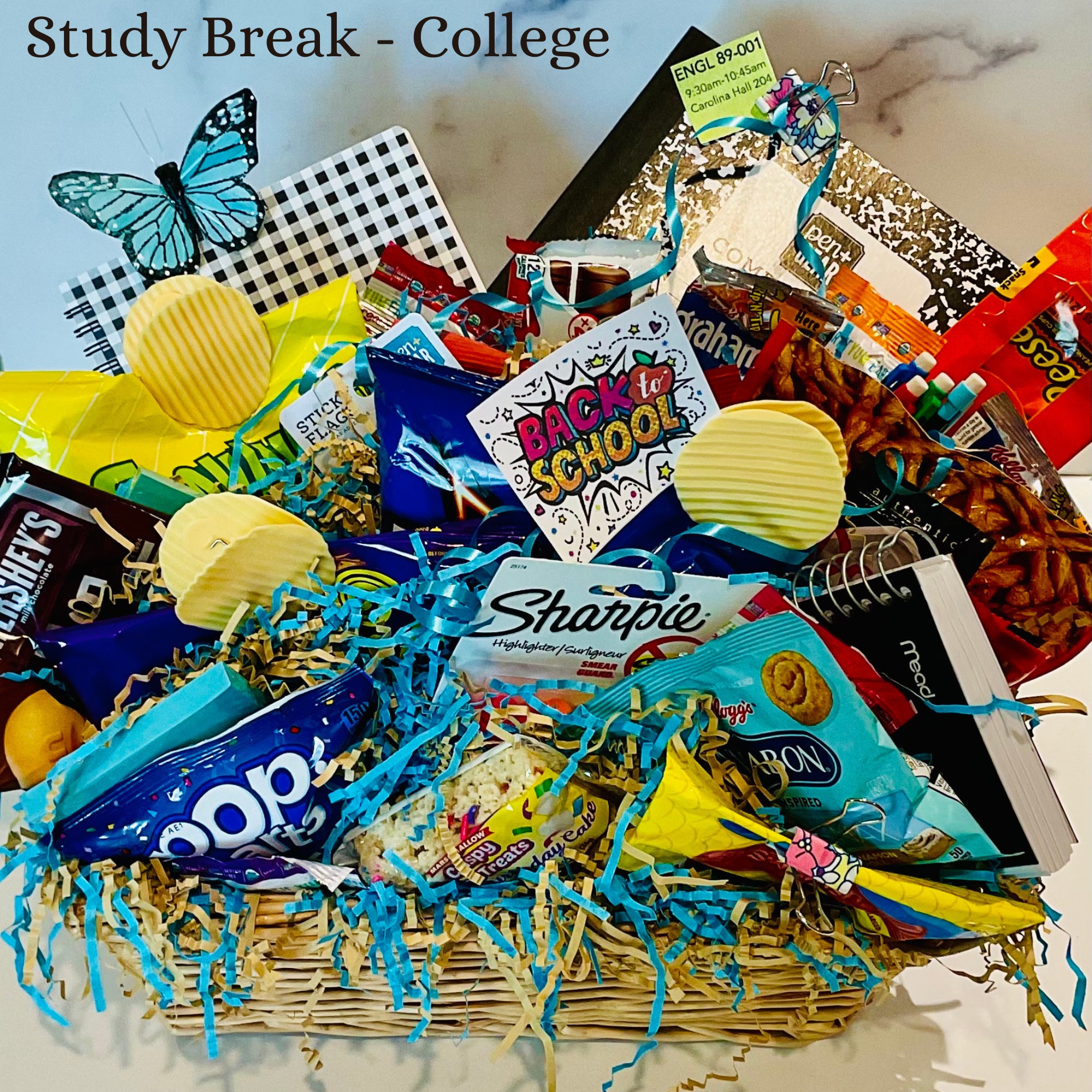 Custom Theme Gift Basket-school Fundraiser-cute Care Package-just ...