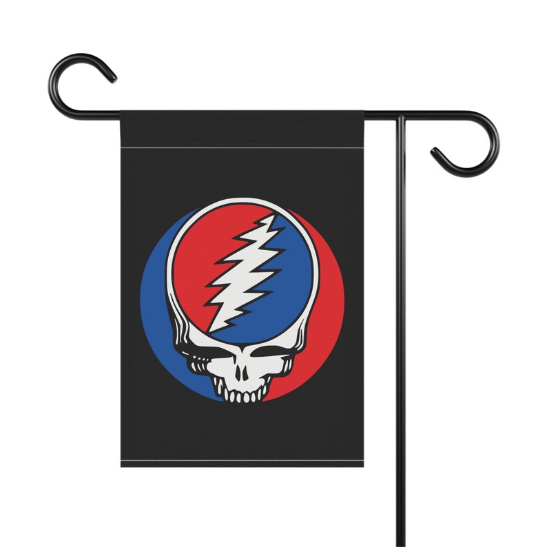 Grateful Dead Stealie Garden Banner 12x18 Black Outdoor Flag for ...