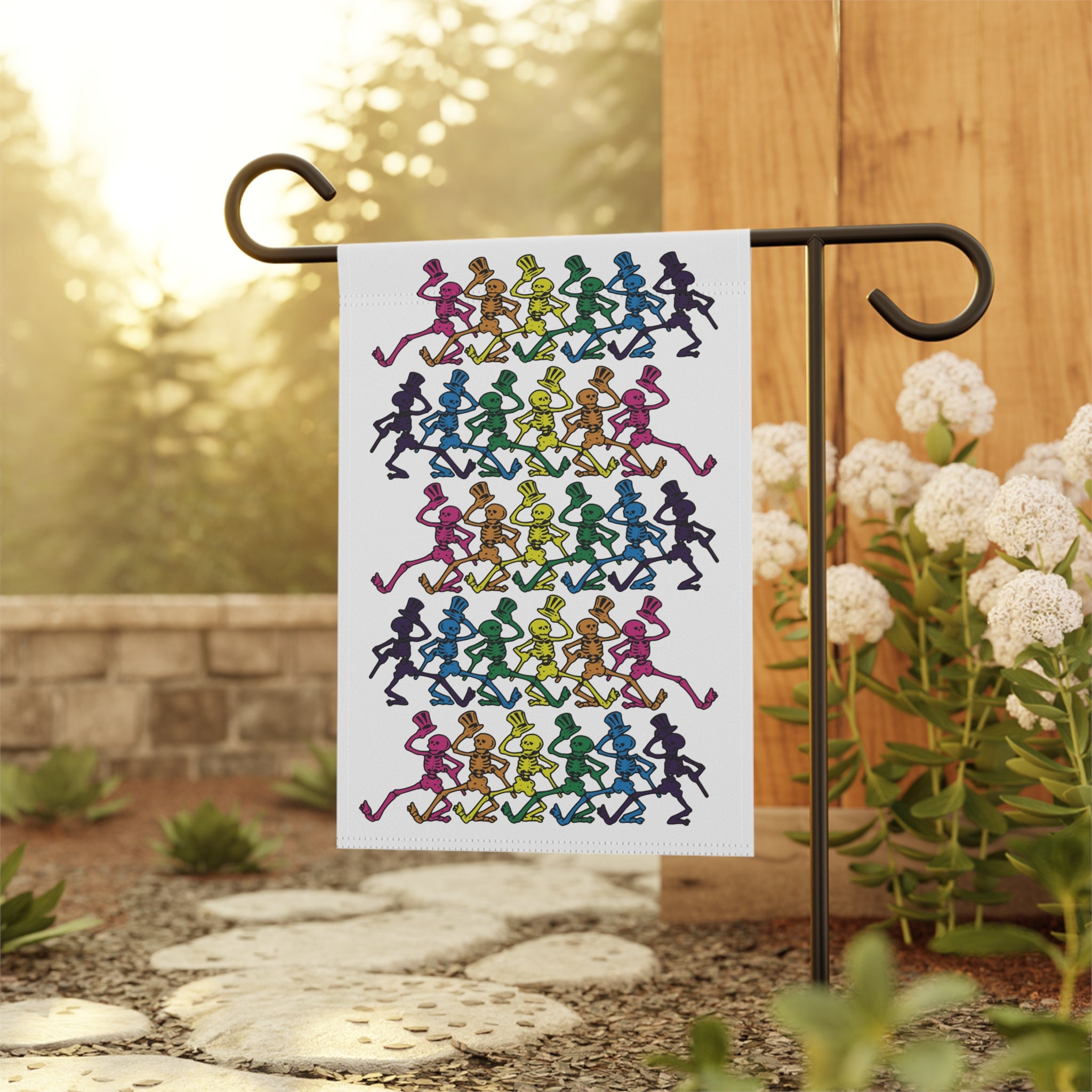 Grateful Dead Dancing Skeletons Garden Banner for Deadheads 12x18 ...
