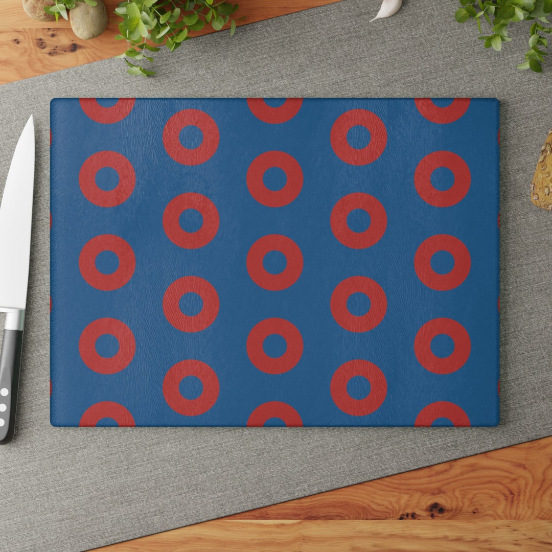 Chop to the Beat Phish Fishman Donut Pattern Glass Cutting Board A Jam ...