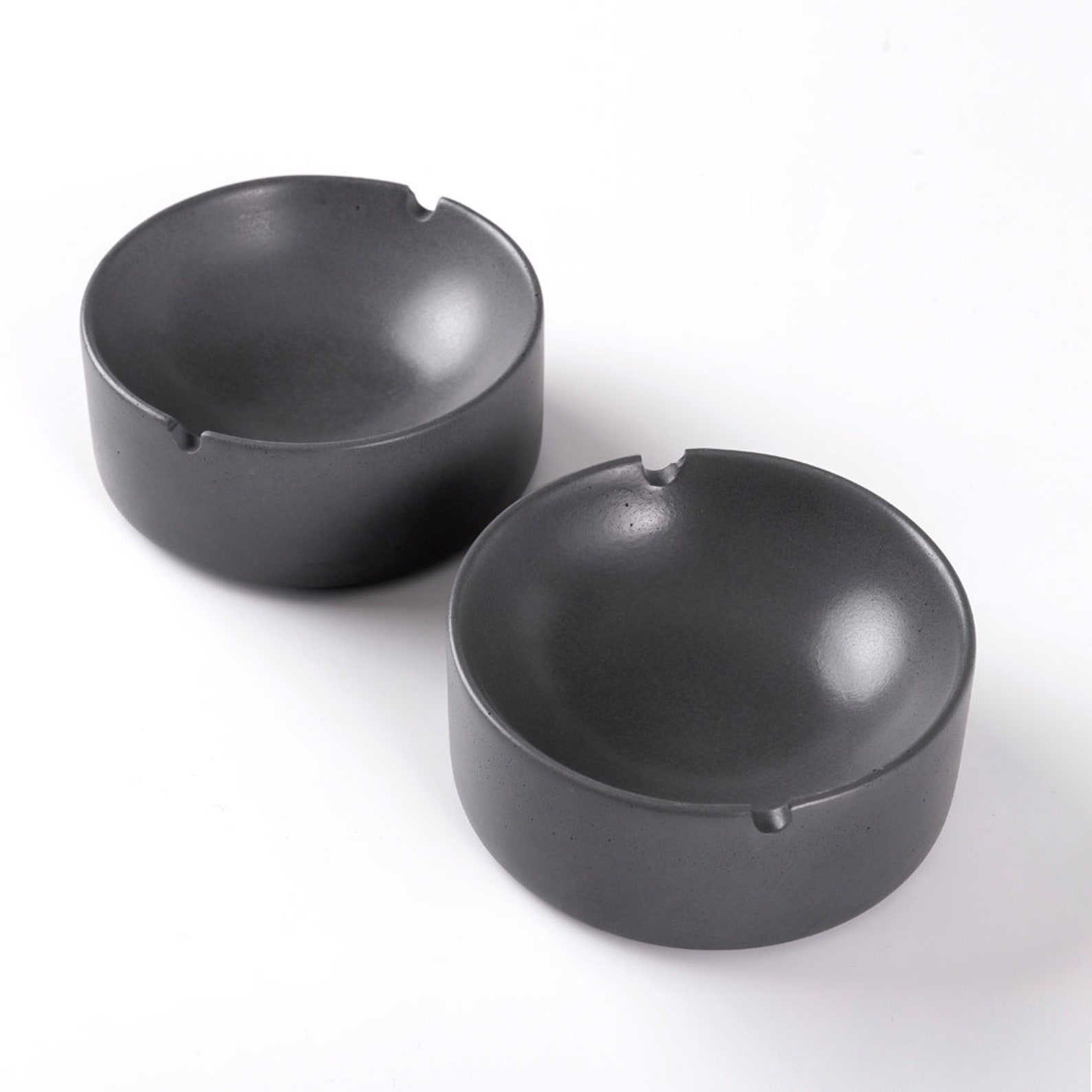 Concrete Round Bowl Ashtray Cement Ashtray unique Outdoor Ashtray for ...