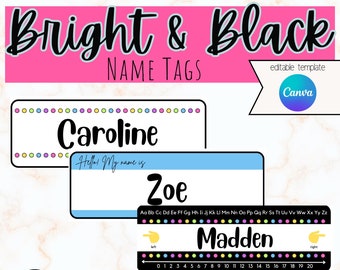 Retro Name Tags, Classroom Decor Elementary, Classroom Labels, Name Tag ...