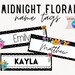 Floral Name Plates, Classroom Name Plates, Editable Name Tags, Floral ...