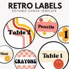 Retro Name Tags, Classroom Decor Elementary, Classroom Labels, Name Tag ...