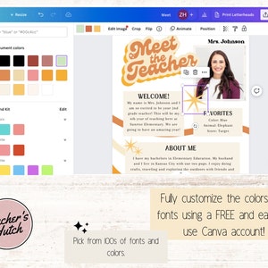 Retro Meet the Teacher Template, Back to School, Meet the Teacher ...