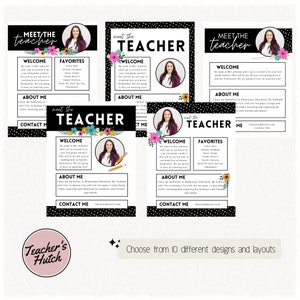 Floral Meet the Teacher, Meet the Teacher Flyer, Back to School Flyer ...