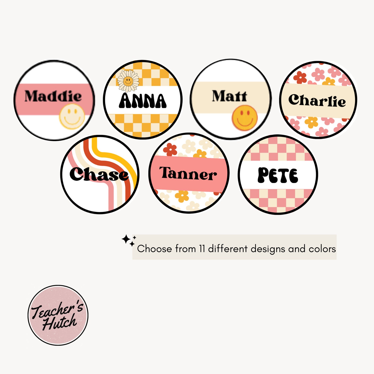 Classroom Labels, Retro Classroom Labels, Retro Classroom Decor, Groovy ...