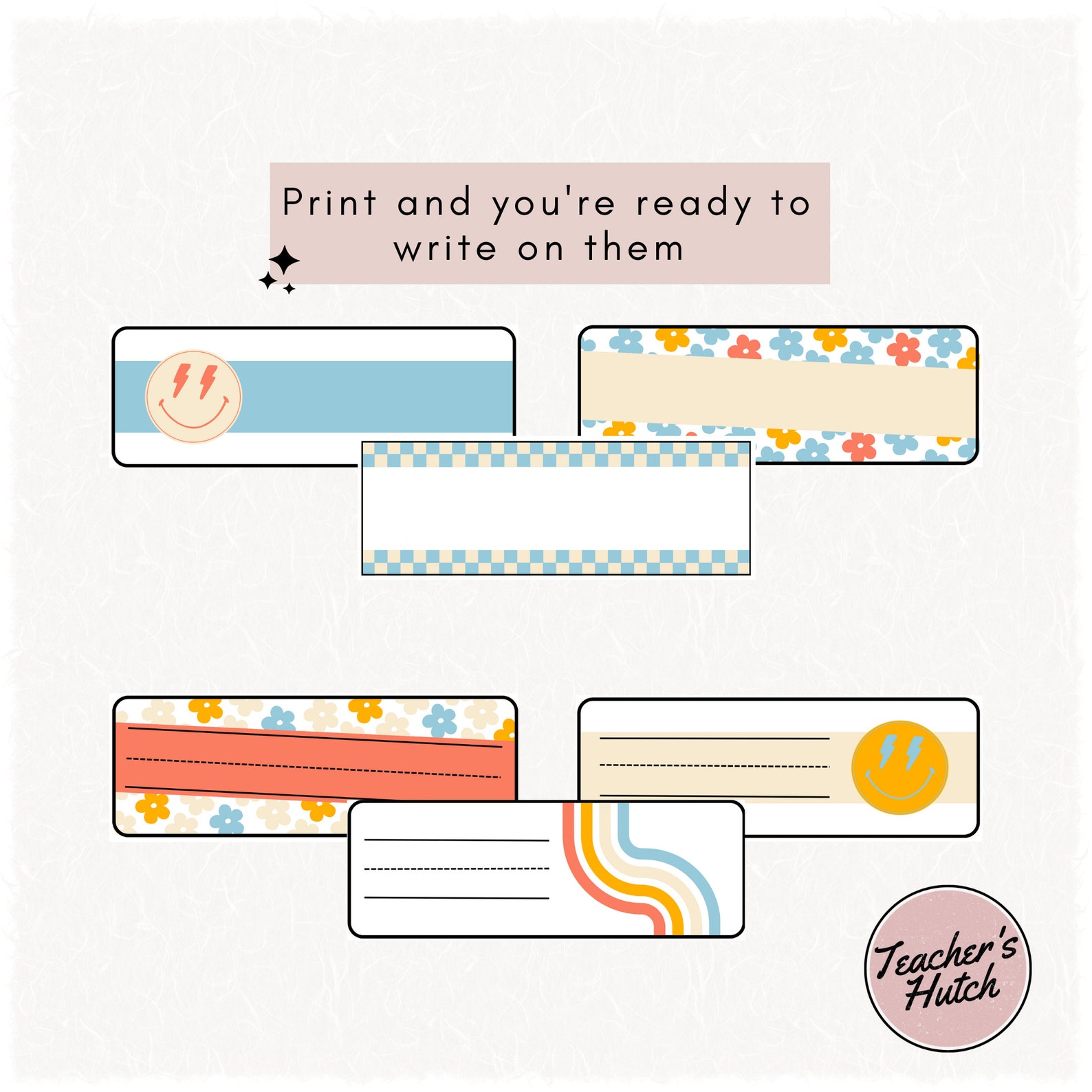 Retro Name Tags Classroom Decor Elementary Classroom Labels - Etsy