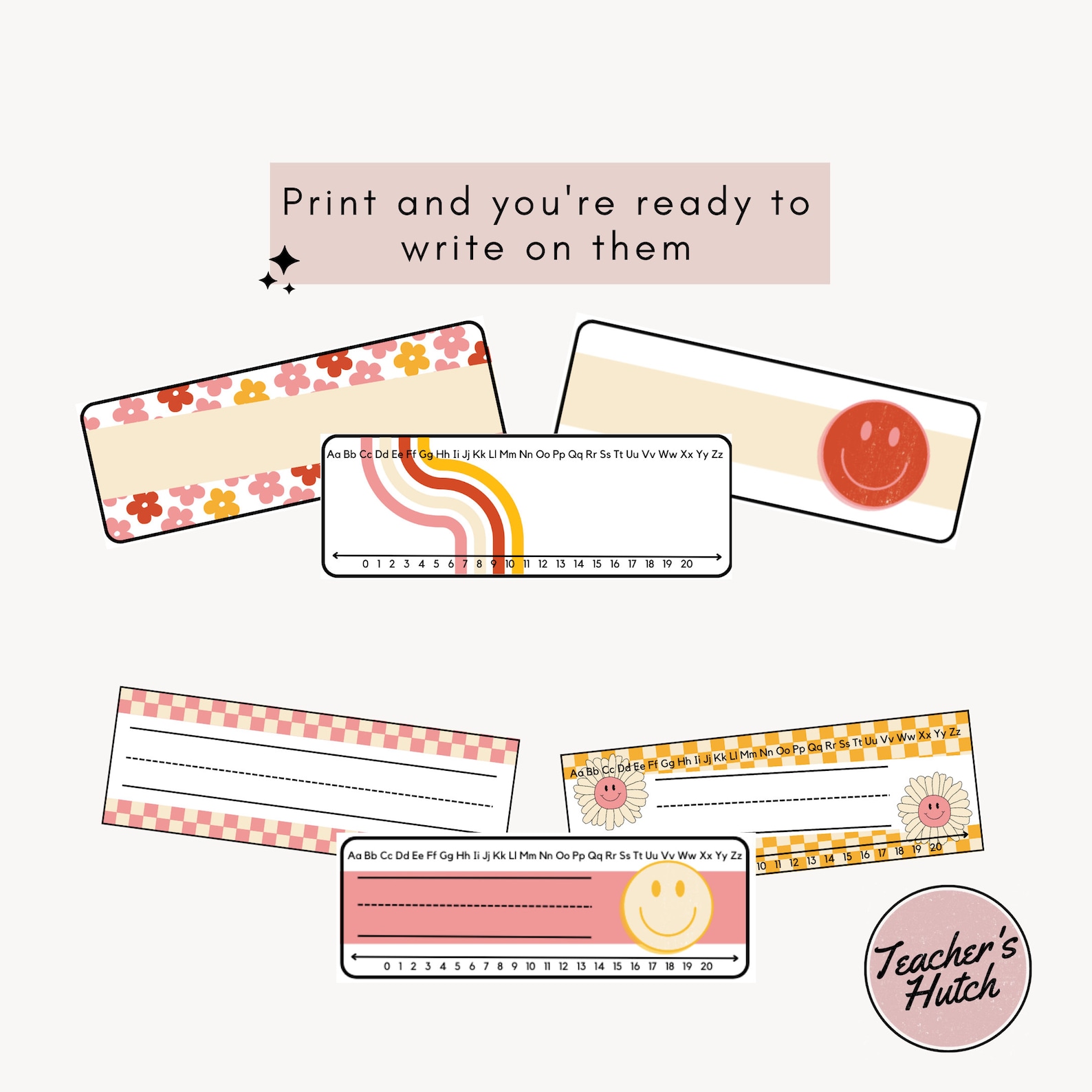 Retro Name Tags, Classroom Decor Elementary, Classroom Labels, Name Tag ...