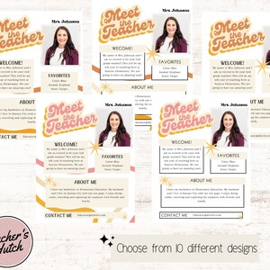 Retro Meet the Teacher Template, Back to School, Meet the Teacher ...