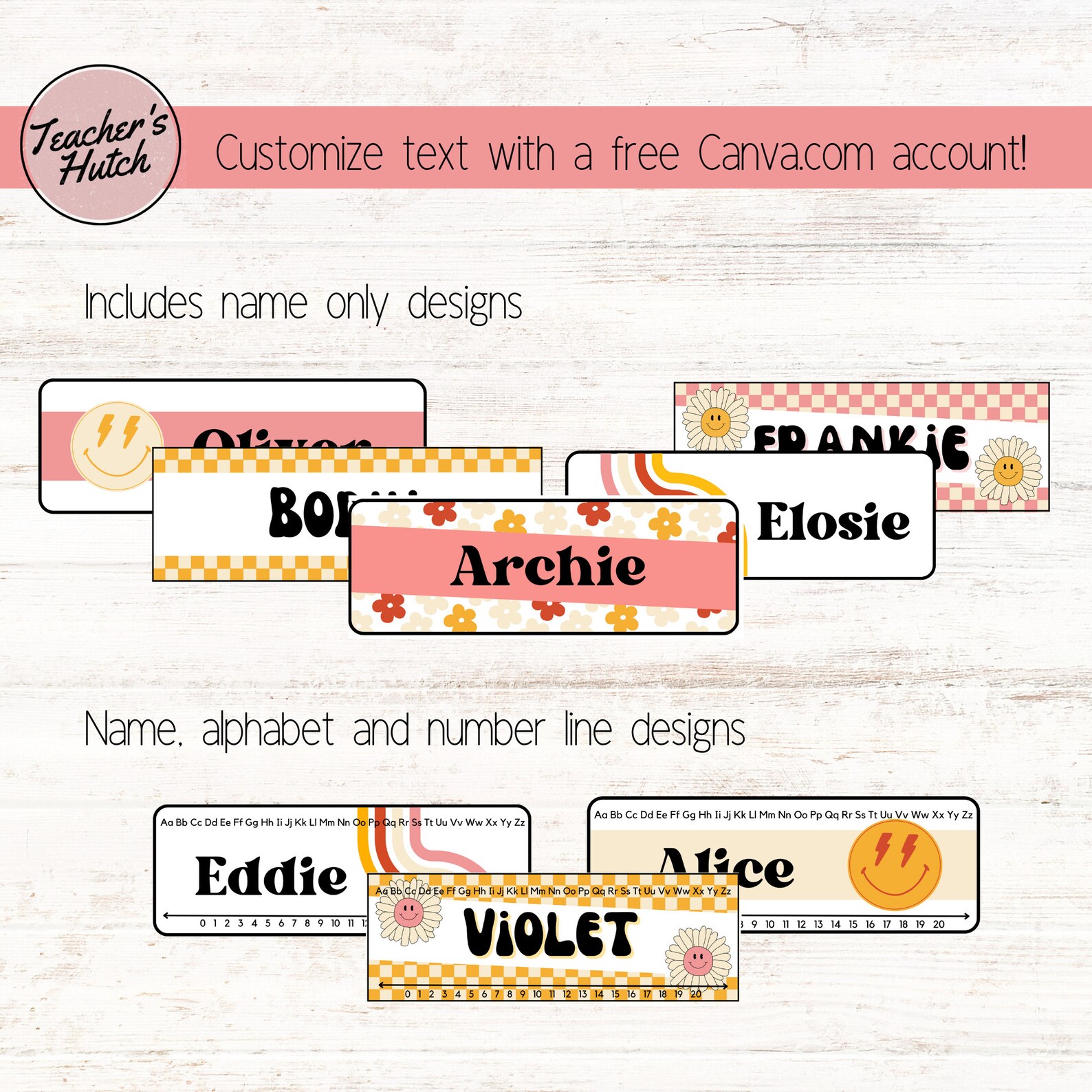 Retro Name Tags Classroom Decor Elementary Classroom Labels - Etsy