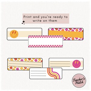 Retro Name Tags, Classroom Decor Elementary, Classroom Labels, Name Tag ...